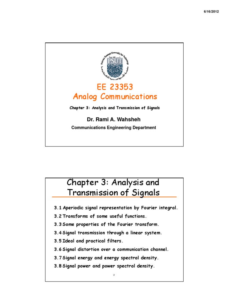 Chapter 3 Analysis and Transmission of Signals Students | Download Free ...