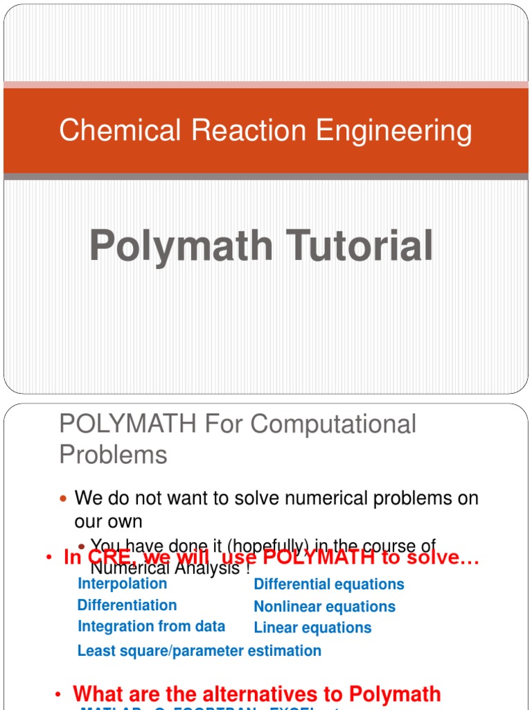 Polymath Tutorial | PDF | Numerical Analysis | Logical Truth