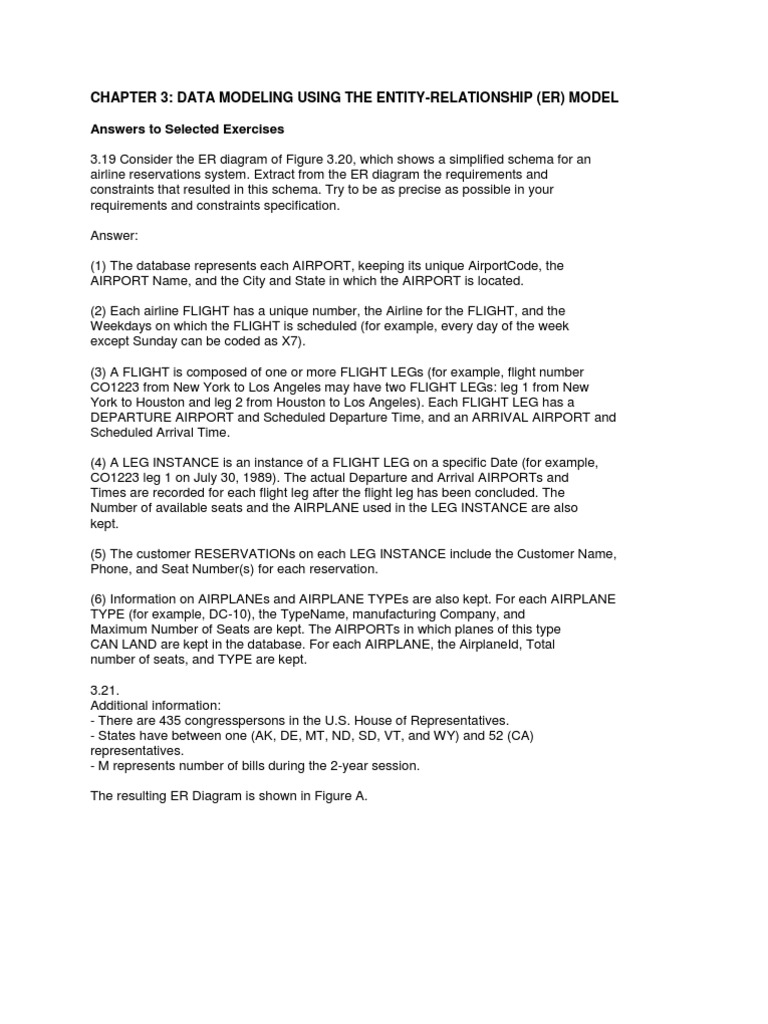 Solutions CHAPTER 3 | PDF | Conceptual Model | Airport