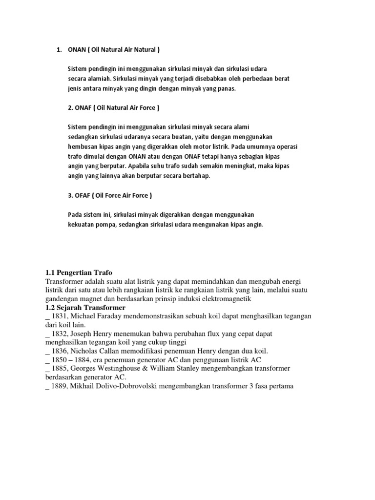 Pendingin Trafo | PDF