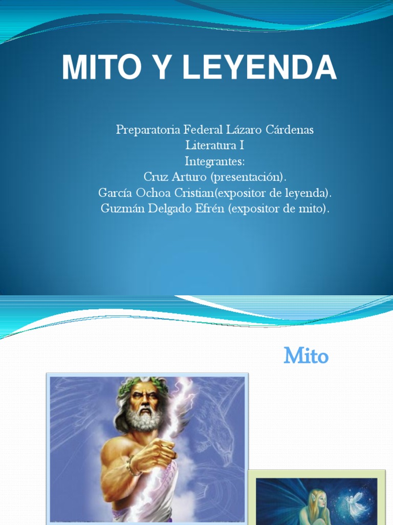 Presentacion Mito y Leyenda | PDF | Leyendas