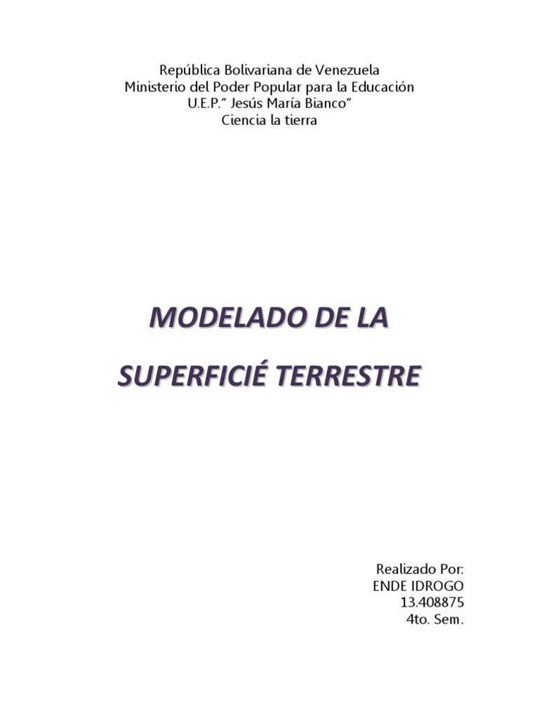 Tipos y Agentes de Cambios Terrestres | PDF | Temblores | Tierra