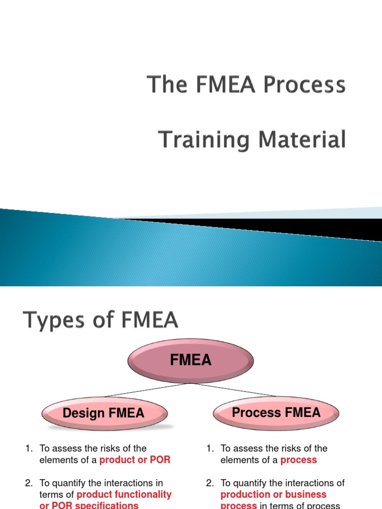 FMEA Process Training Material | PDF | Systems Engineering | Science