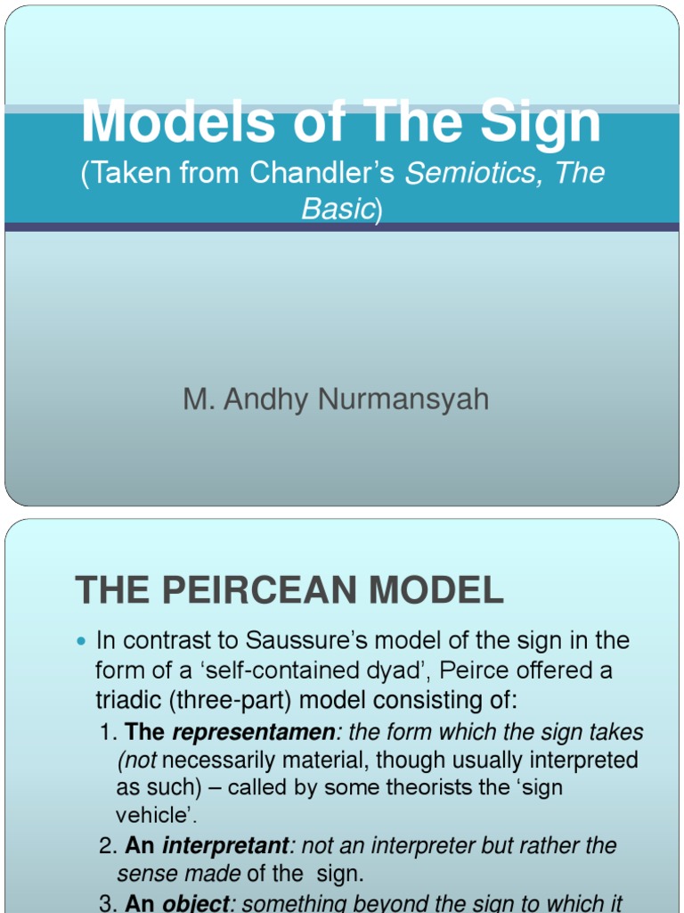 Models of The Sign Peirce | Download Free PDF | Representation (Arts ...