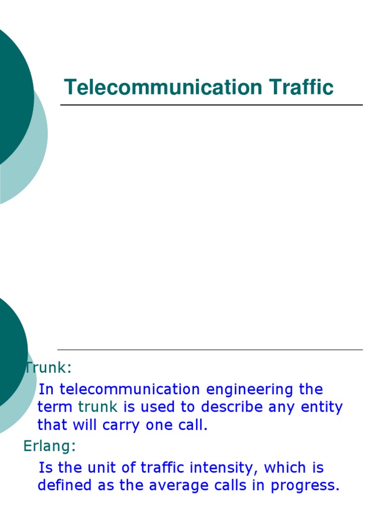 Telecommunication Traffic Pdf Electronics Telecommunications