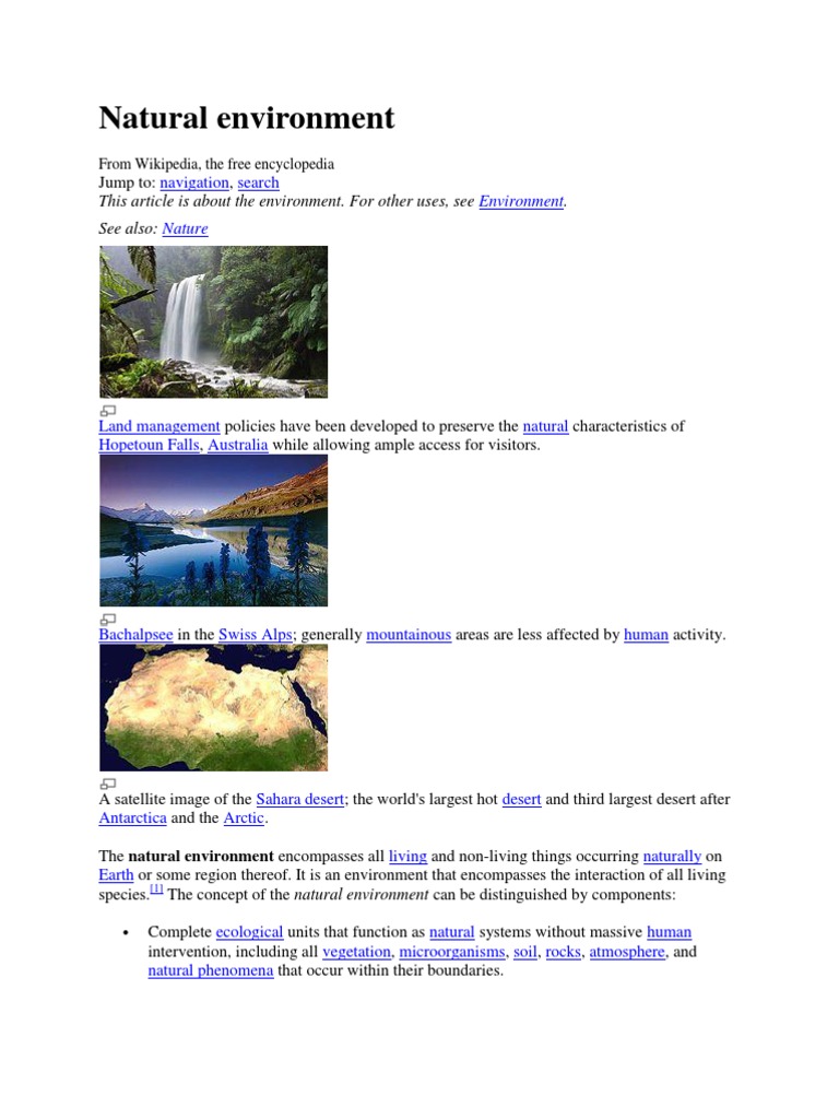 Understanding the Natural Environment | PDF | Science & Mathematics
