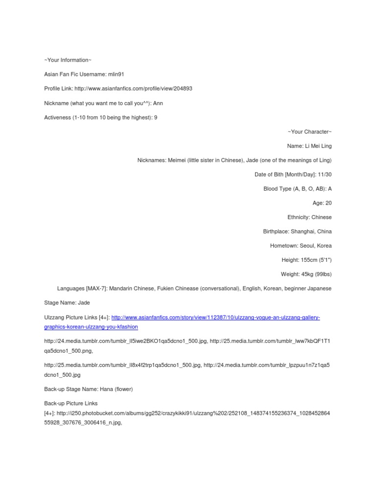 The Many Faces of Li Mei Ling: A Profile of an Aspiring K-Pop Idol | PDF