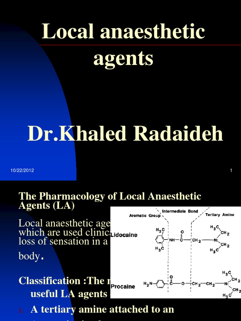 Local Anaesthetic Agents | PDF | Anesthesia | Pain