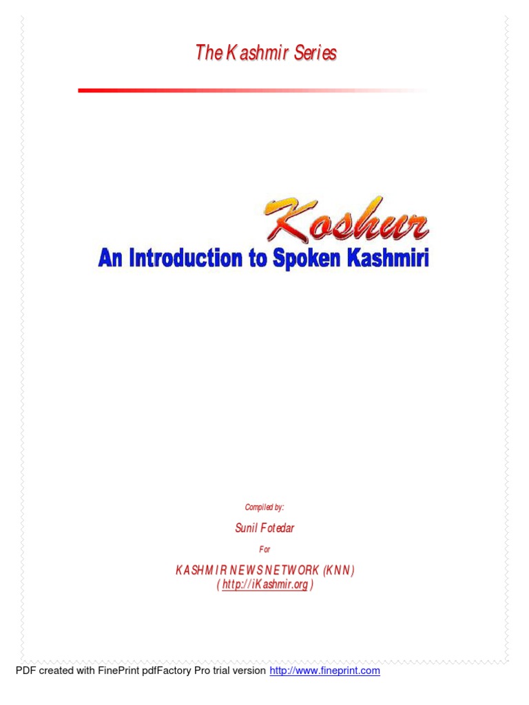 Introduction To Spoken Kashmiri - Sunil Fotedar | PDF | Semiotics ...