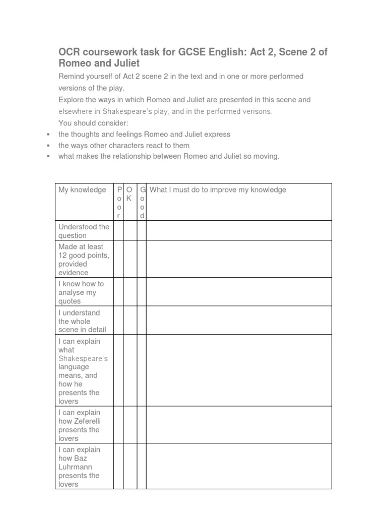 Analysis of Romeo and Juliet Act 2, Scene 2 | PDF | Romeo And Juliet ...