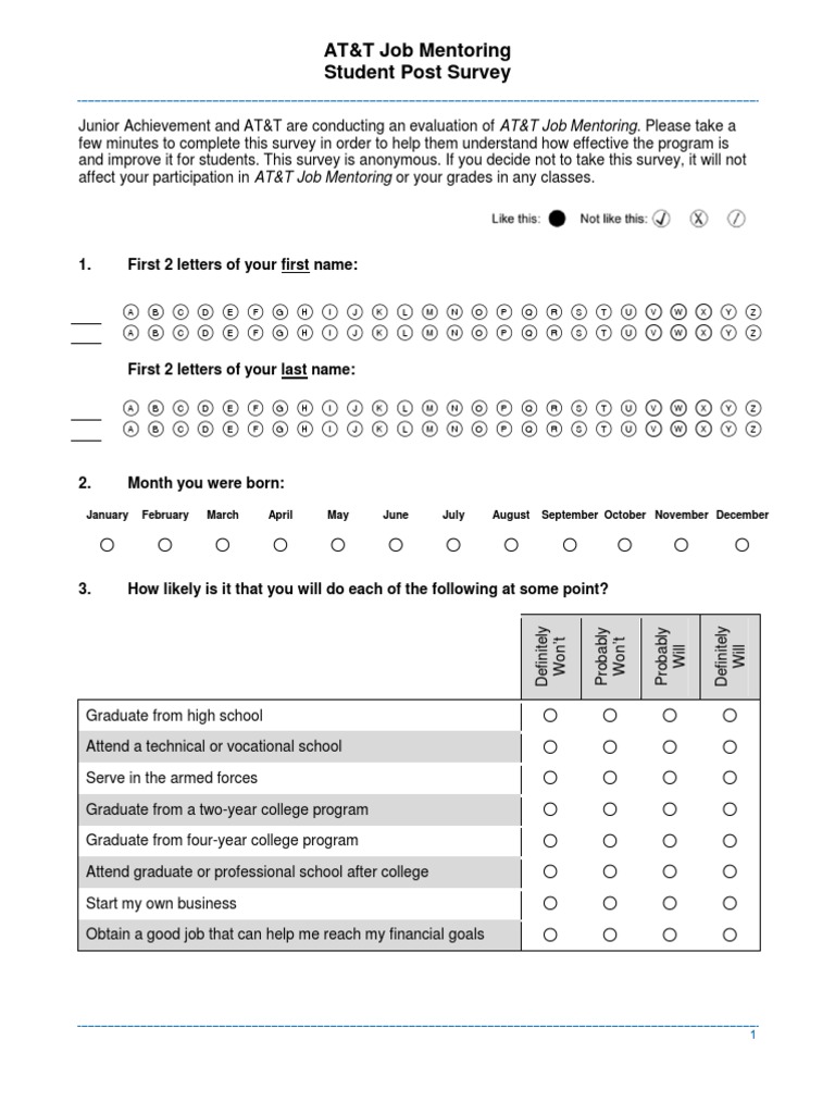 Att JM Student Post Survey Final | PDF | Race And Ethnicity In The ...