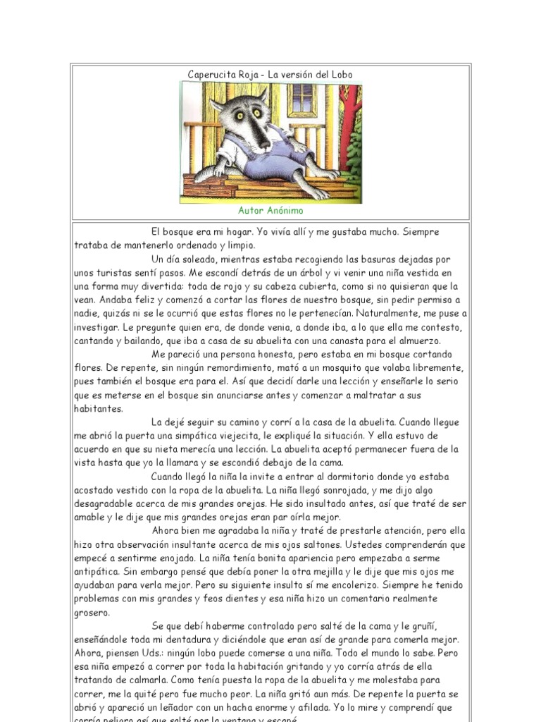 Caperucita Roja Version Lobo | PDF