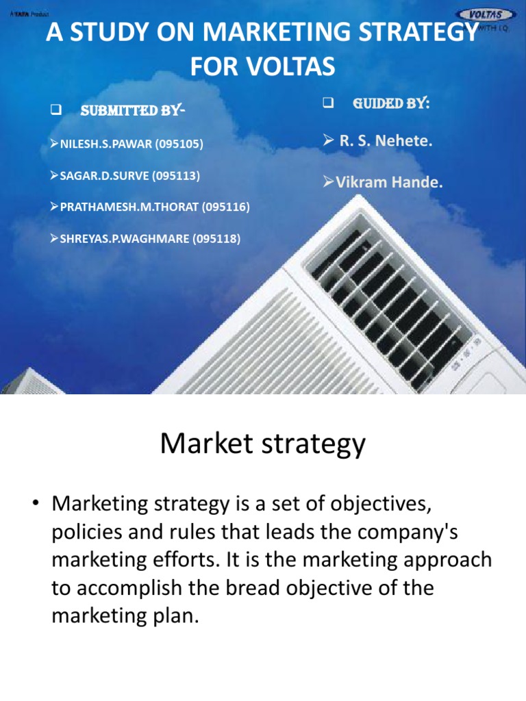 Voltas Marketing Strategy Analysis | PDF | Air Conditioning | Consumer ...