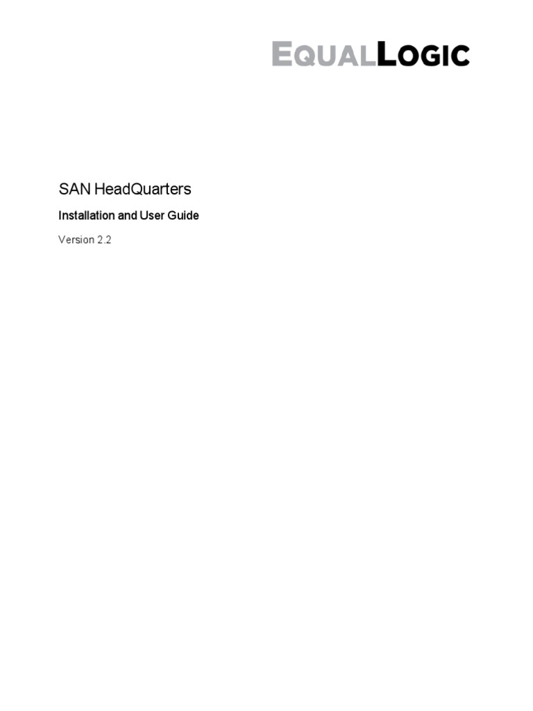 Dell Equallogic SAN HQ Guide v2.2 | PDF | Server (Computing) | Client ...