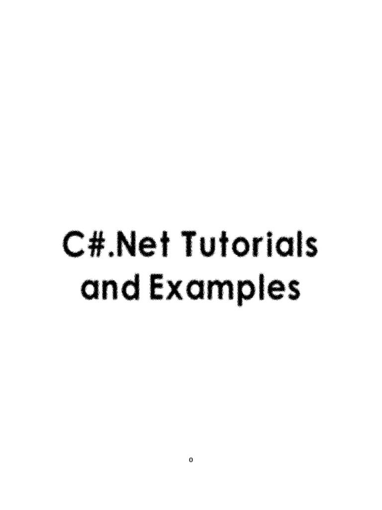 C#.Net Full Notes | Download Free PDF | C Sharp (Programming Language ...