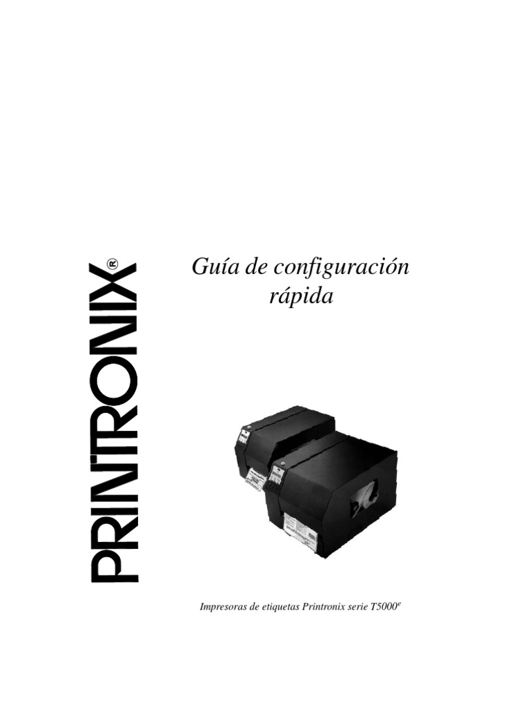 Printronix Series 5 Guía de Configuración Rápida | PDF | Enchufes y ...