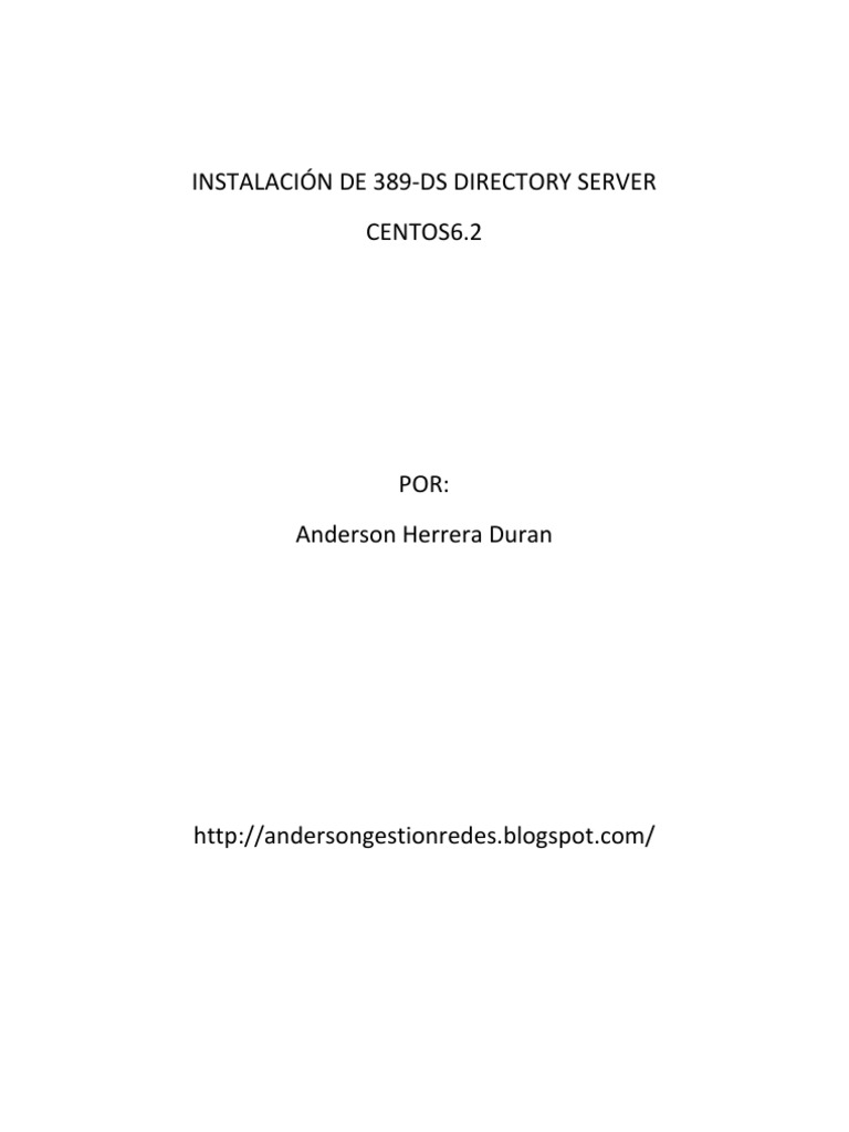 Instalación Del 389 Directory Server | PDF | sistema de nombres de dominio | Servidor (Computación)
