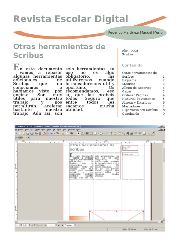4 3 Scribus | Descargar gratis PDF | Formato de Documento Portable | Ventana (informática)