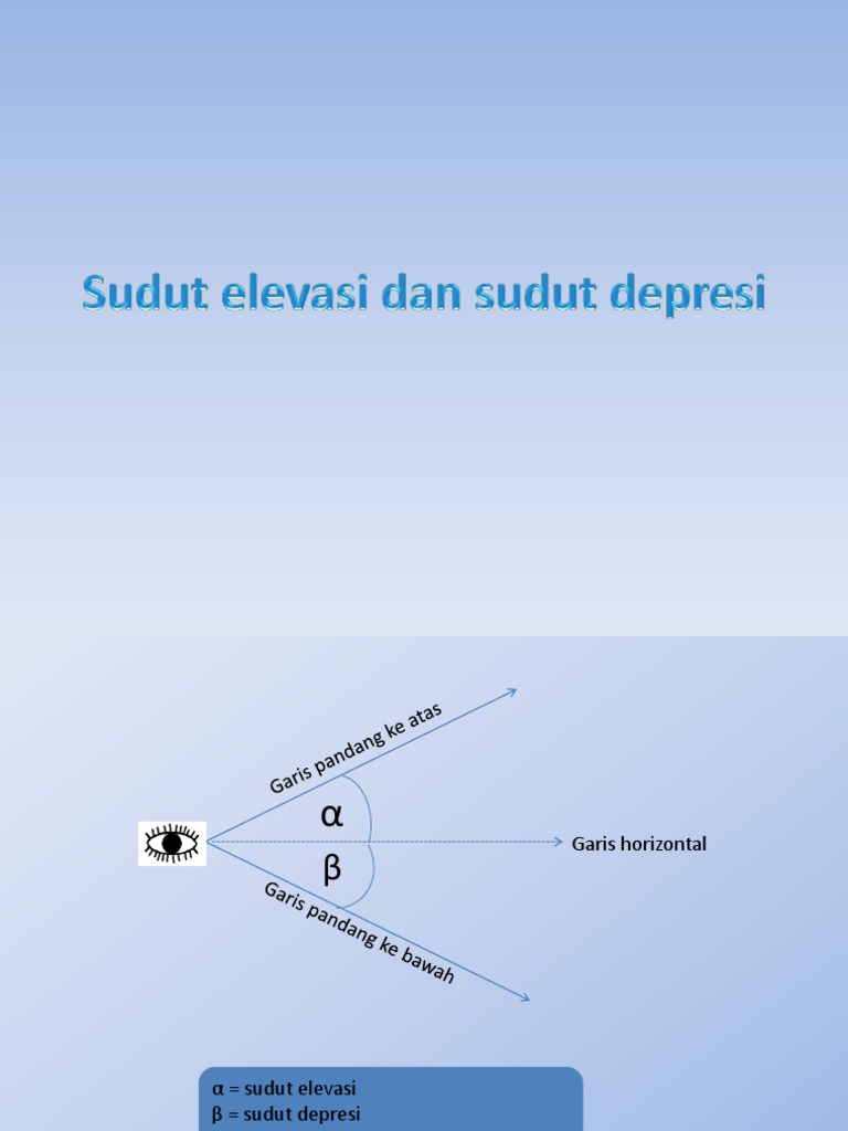 Sudut Elevasi Dan Sudut Depresi | PDF