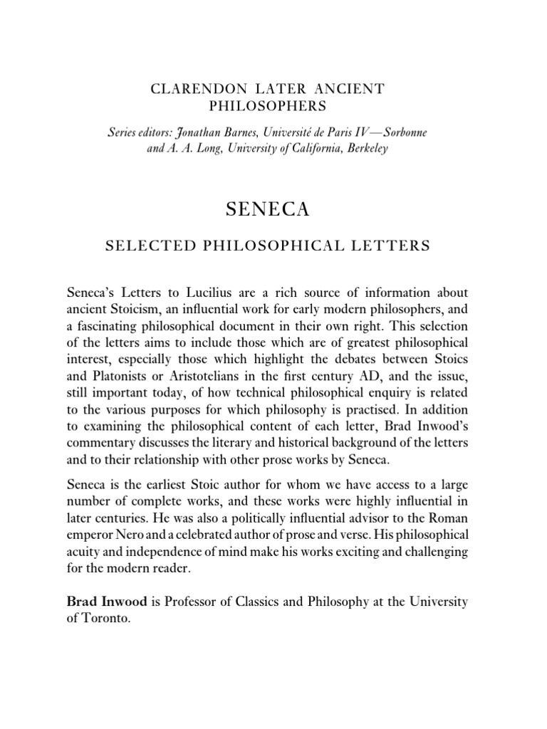 Seneca | Seneca The Younger | Stoicism