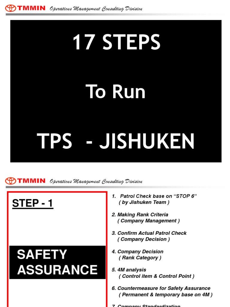 17 Step TPS Jisuken | PDF | Operations Management | Accountability