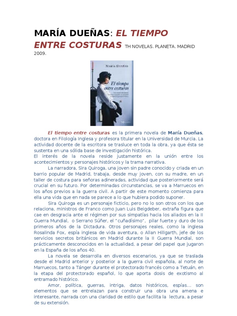 El Tiempo Entre Costuras | PDF