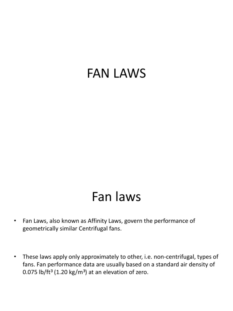 Fan Laws | PDF