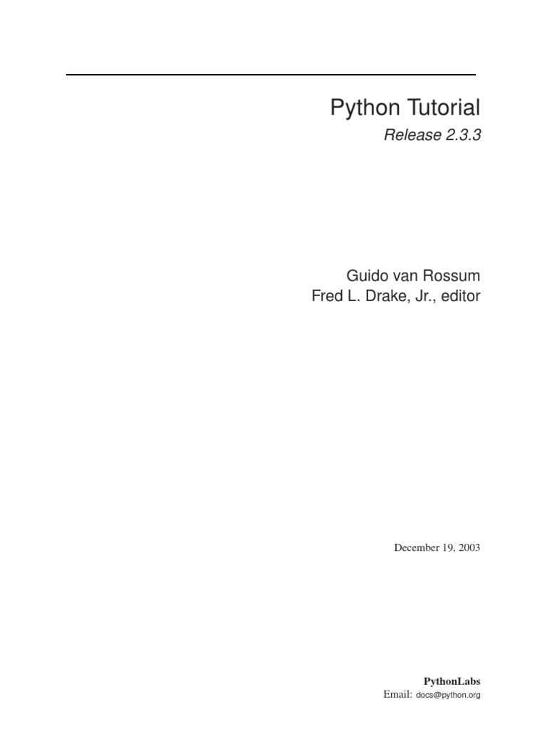 Tutorial Python | PDF