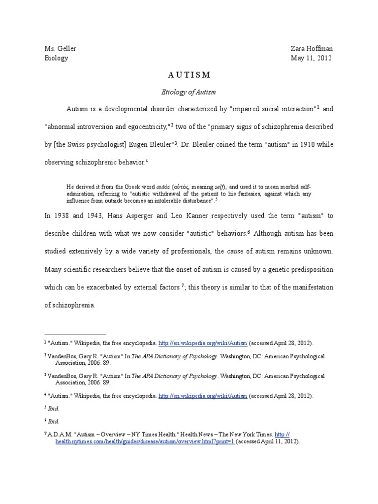 Autism | PDF | Autism | Pervasive Developmental Disorders