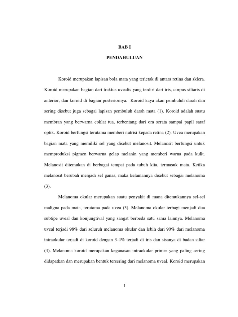 Melanoma Koroid: Diagnosis dan Penatalaksanaan | PDF