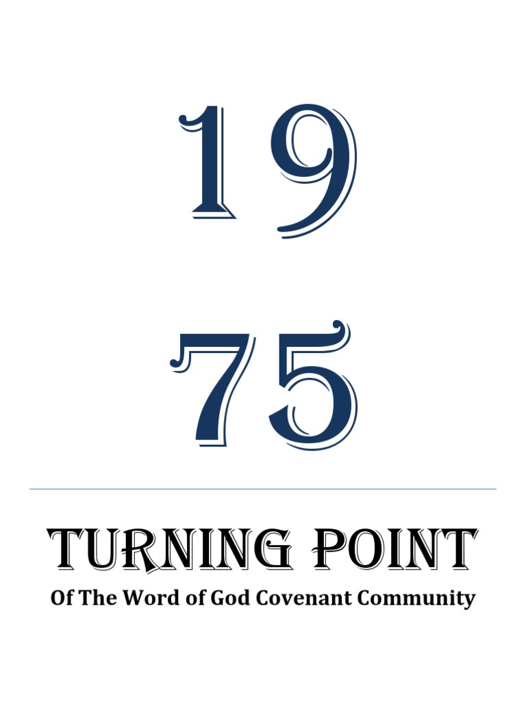 Coordinator Meeting Notes 1975: Turning Point of The Word of God ...