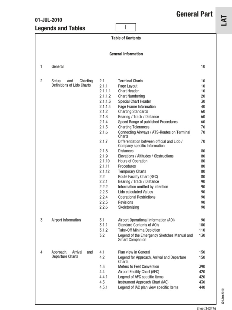 Lido Legends and Tables PDF | PDF | Aviation | Aerospace Engineering