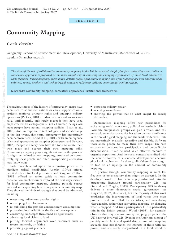 04 - Community Mapping - PERKINS | PDF | Cartography | Map