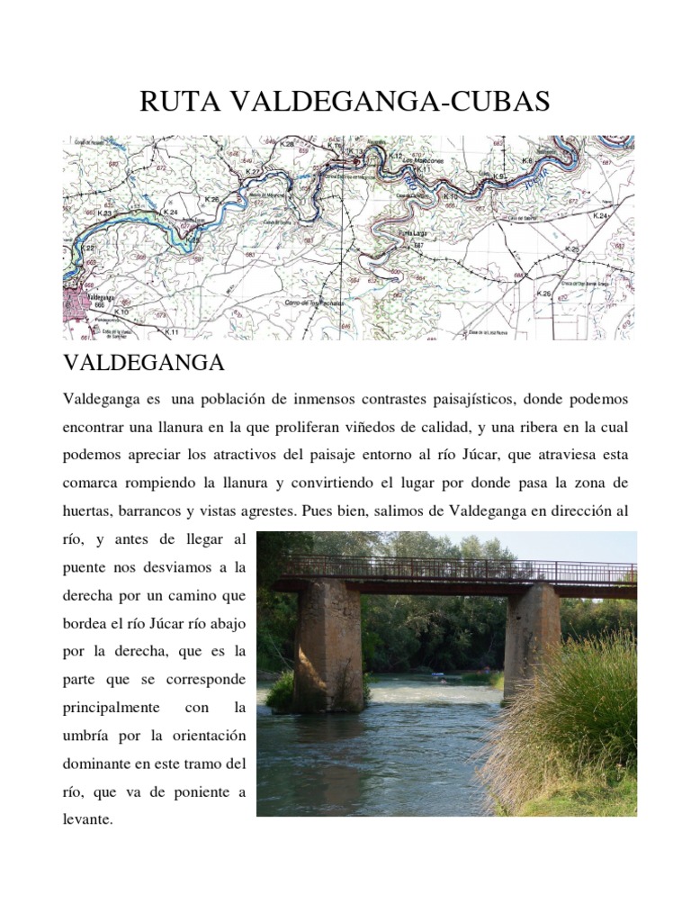 Ruta Valdeganga a Ribera de Cubas | PDF | Agua | Naturaleza