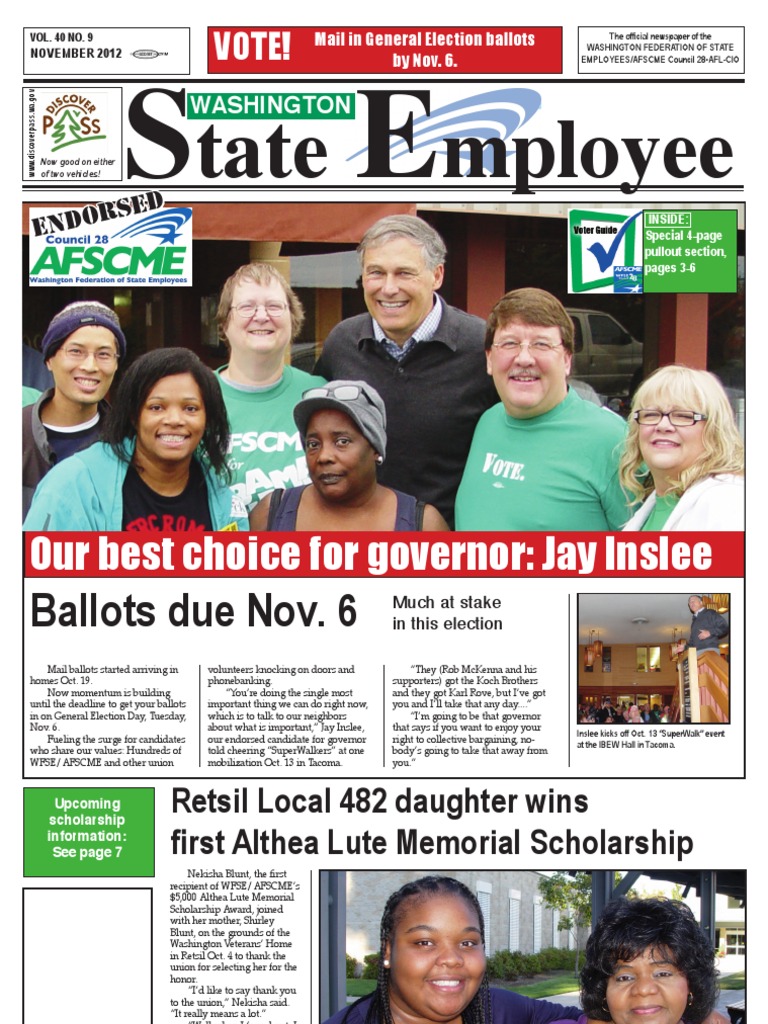 Washington State Employee, November 2012 | PDF | Ratification ...