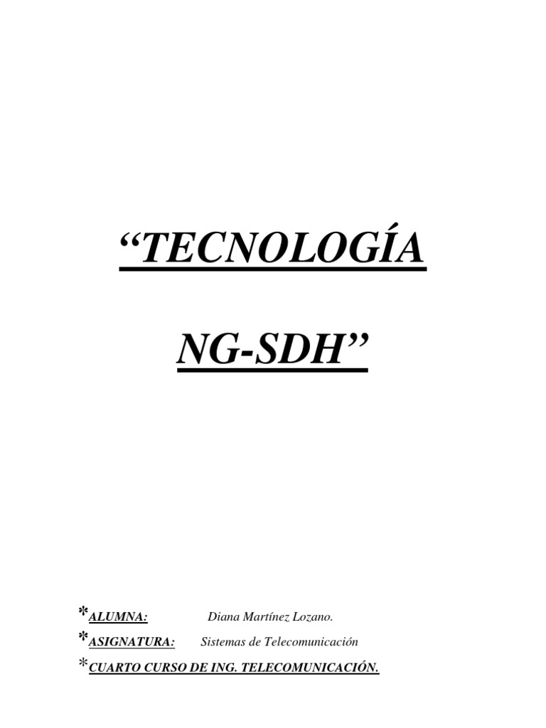 NG SDH | PDF | Protocolos de capa física | Estándares de red