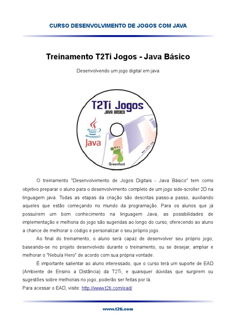 Jogos Java Basico | PDF | Java (linguagem de programação) | Educação à ...