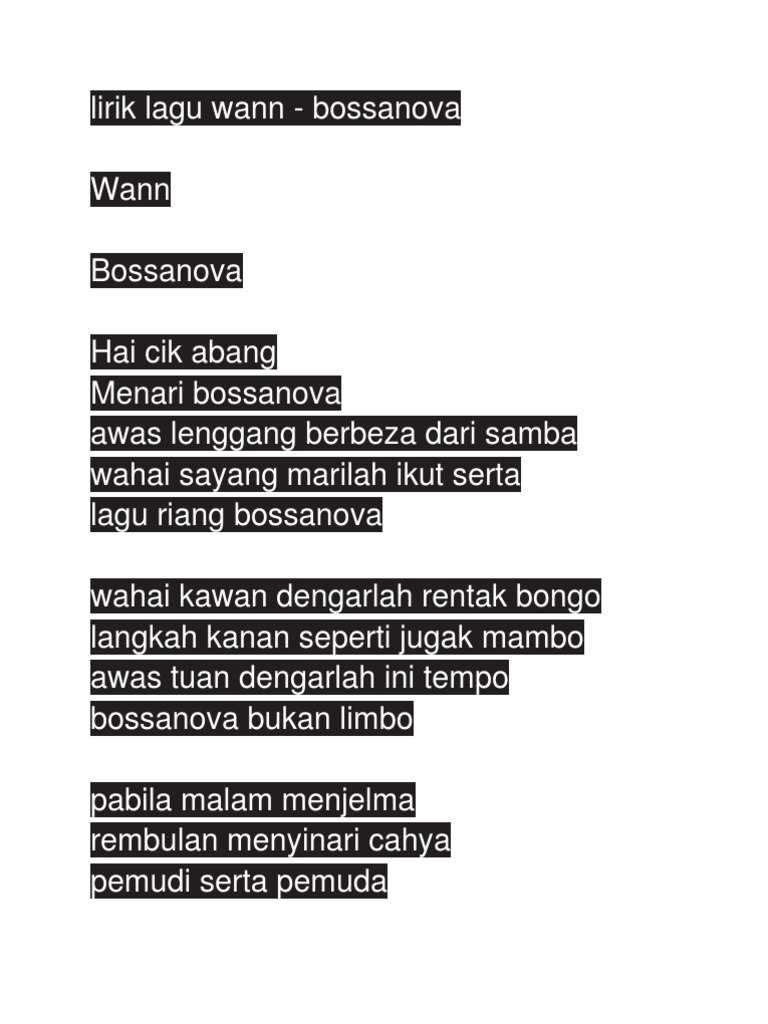 Lirik Lagu Wann | PDF