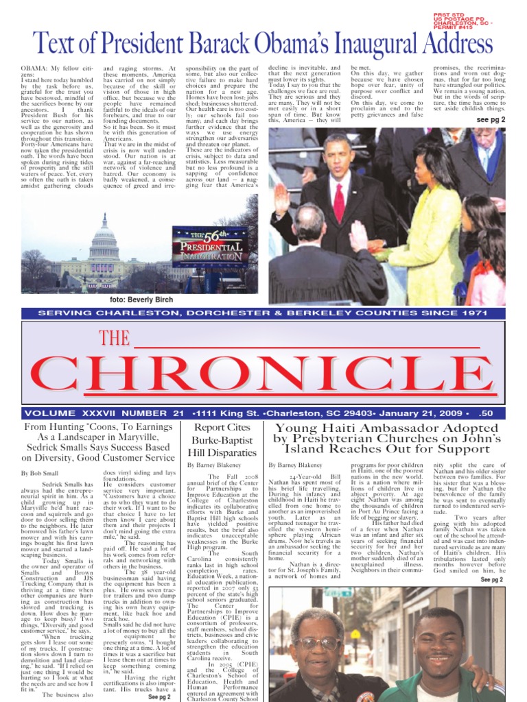 Chronicle Jan 21 09 | PDF | The United States