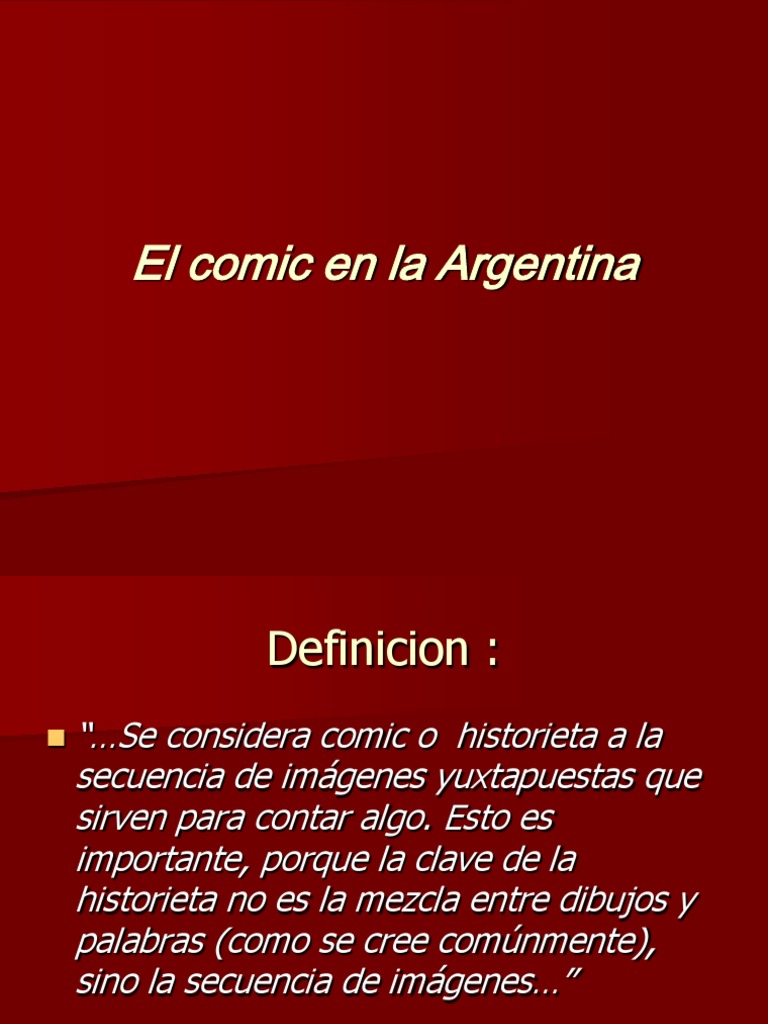 El Comic en La Argentina | PDF | Cómics | Personas