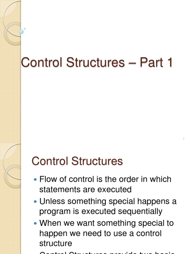 Control Structures - Part 1 | Download Free PDF | Control Flow ...