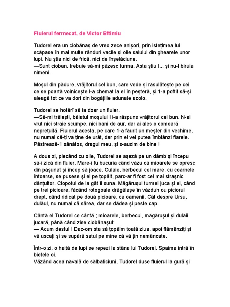 Fluierul Fermecat | PDF