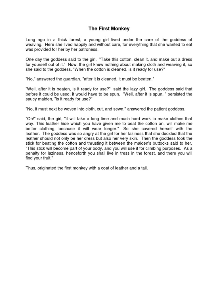 The First Monkey | PDF