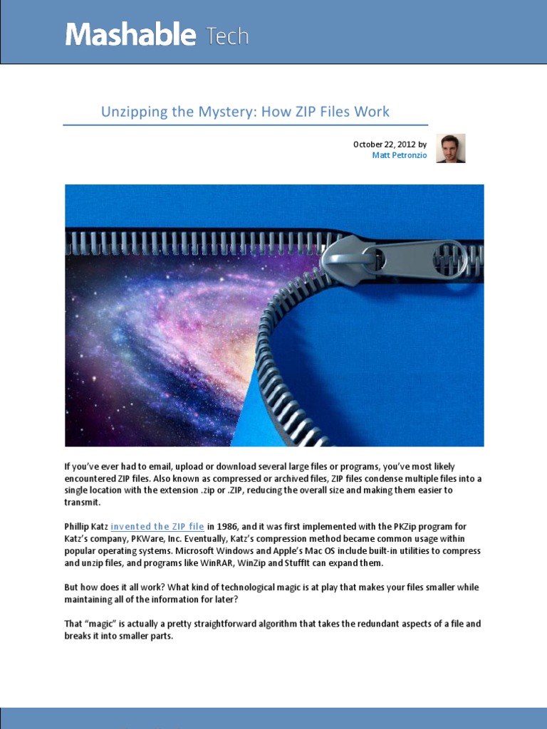 Understanding ZIP Files | PDF | Zip (File Format) | Data Compression