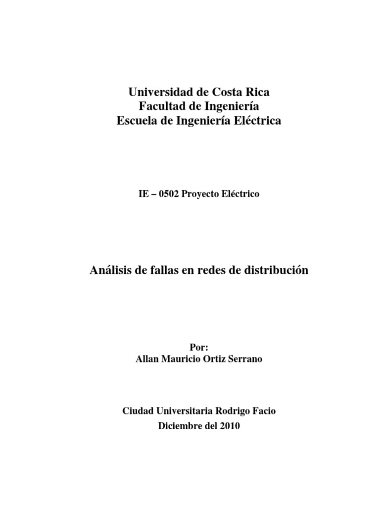 Análisis de fallas en redes eléctricas | PDF | Impedancia eléctrica ...