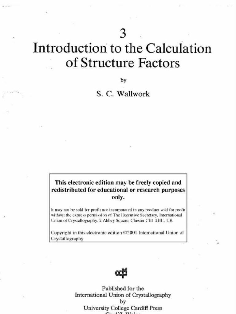 Structure Factor Calculation Guide | PDF