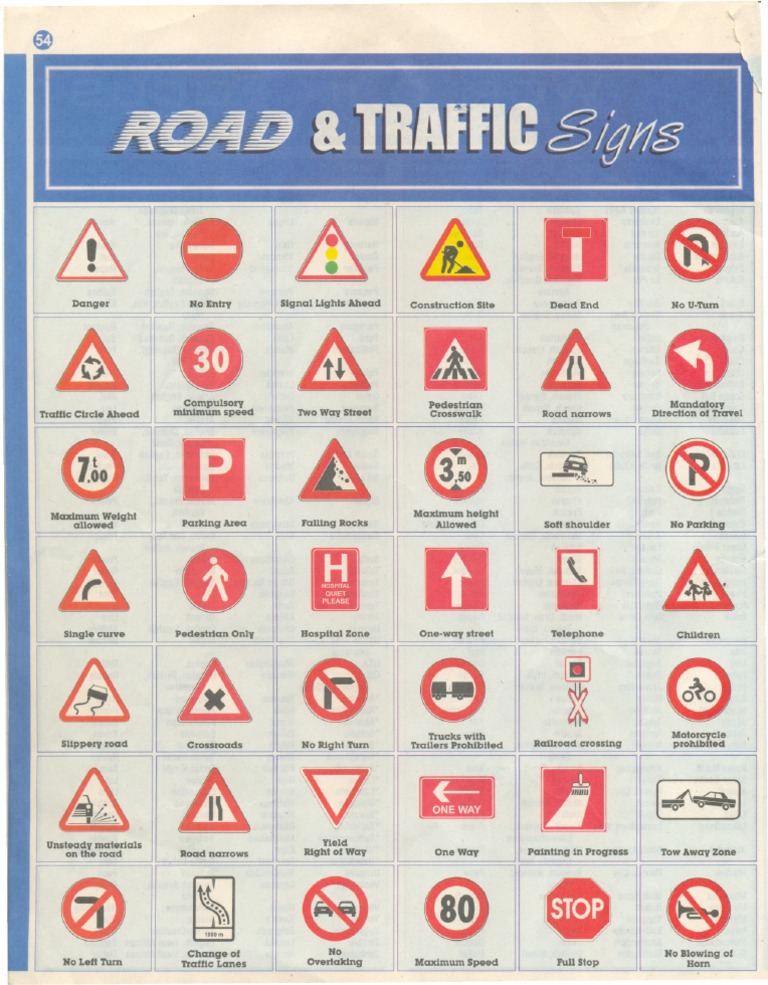 Road & Traffic Signs | PDF | Technology & Engineering