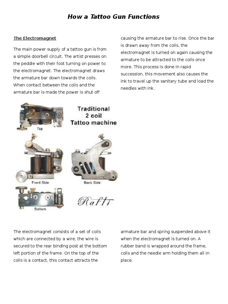 Tattoo Gun Operation | PDF | Tattoo | Equipment