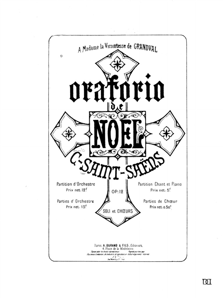 Saint-Saens - Oratorio de Noel Op 12 | PDF