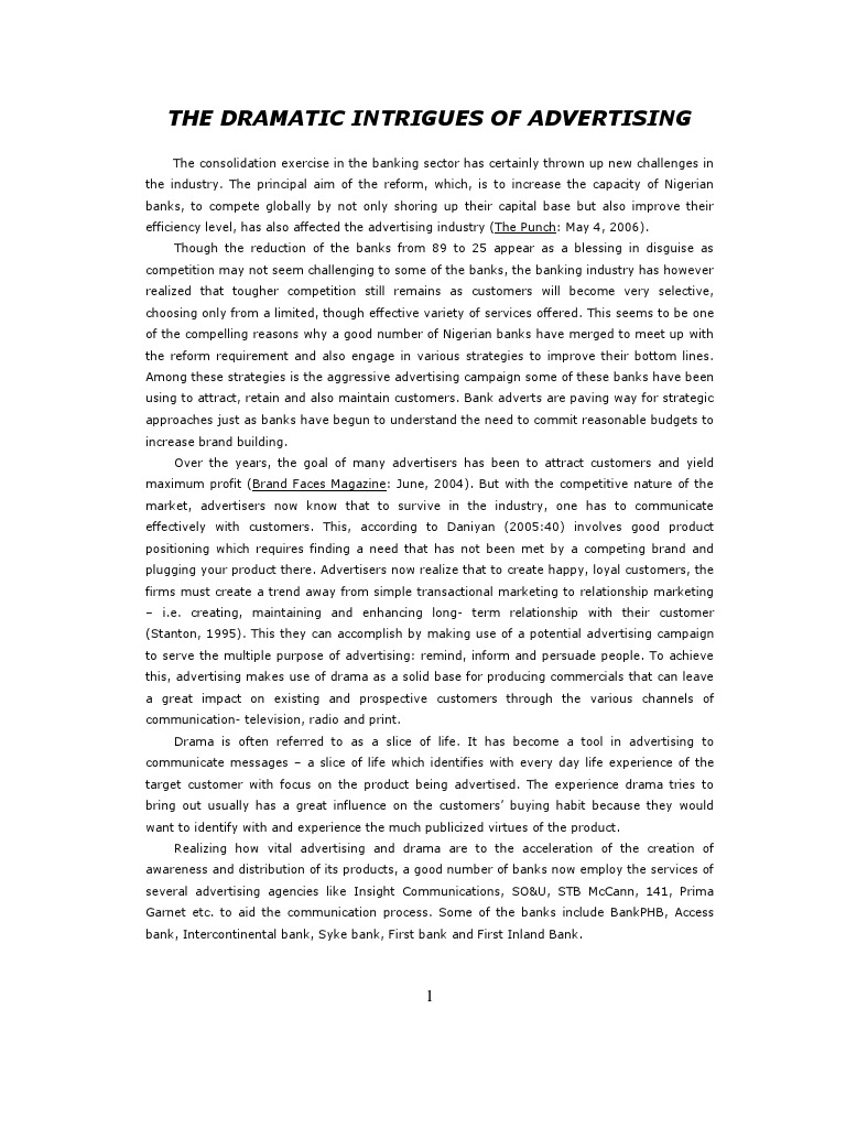 The Dramatic Power of Advertising: How Banking Advertisements Leverage ...